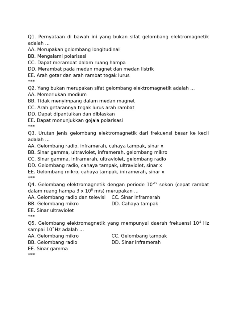 kisi-kisi UAS FISIKA (LM) KELAS XII IPS 2 | PDF