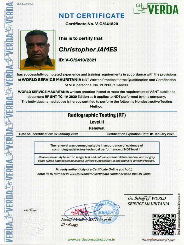 Christopher James RT LII | PDF