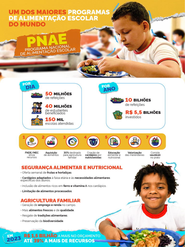 Programa Nacional de Alimentação Escolar PNAE No Mundo | PDF | América ...