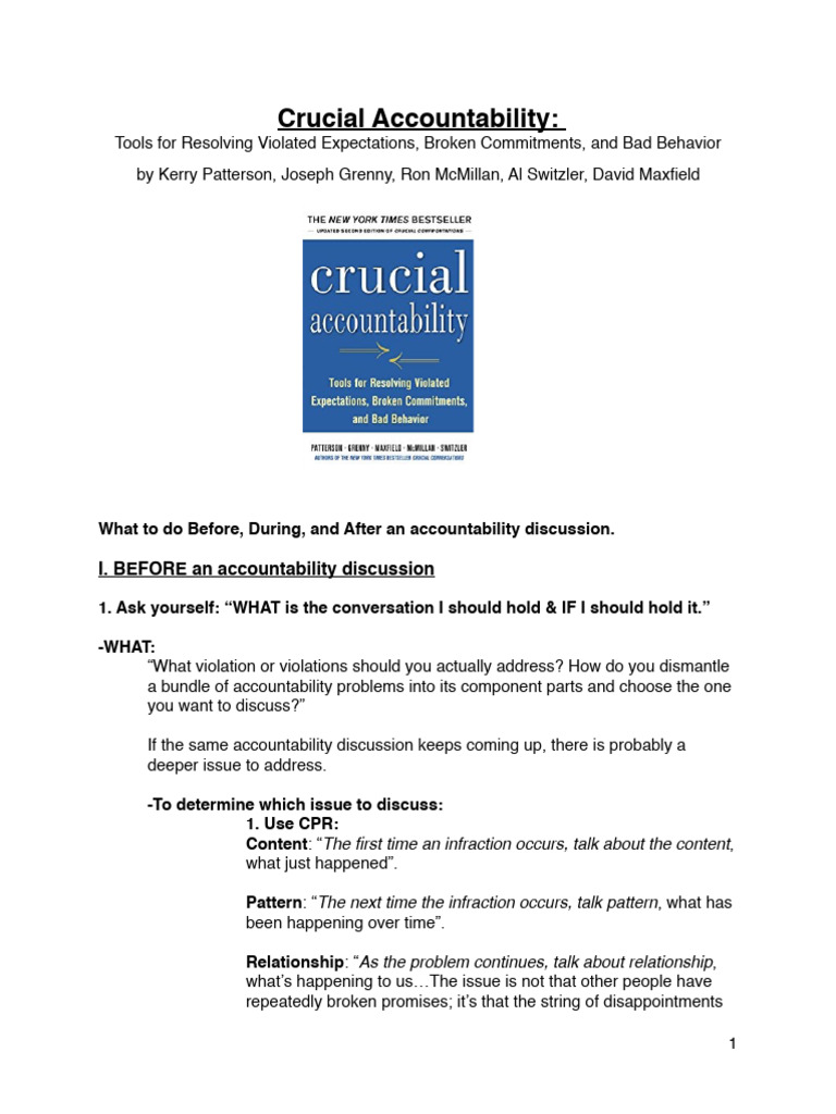 Six Sources of Influence in Accountability | PDF | Motivation ...