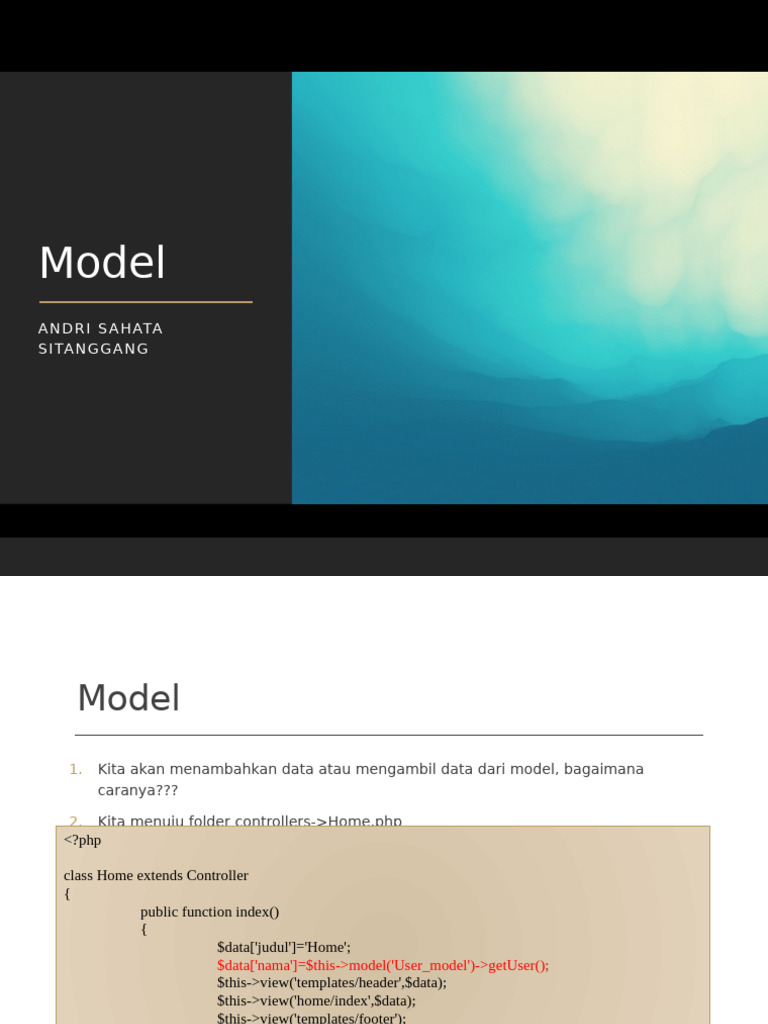 Panduan Membuat Model dan Controller MVC | PDF