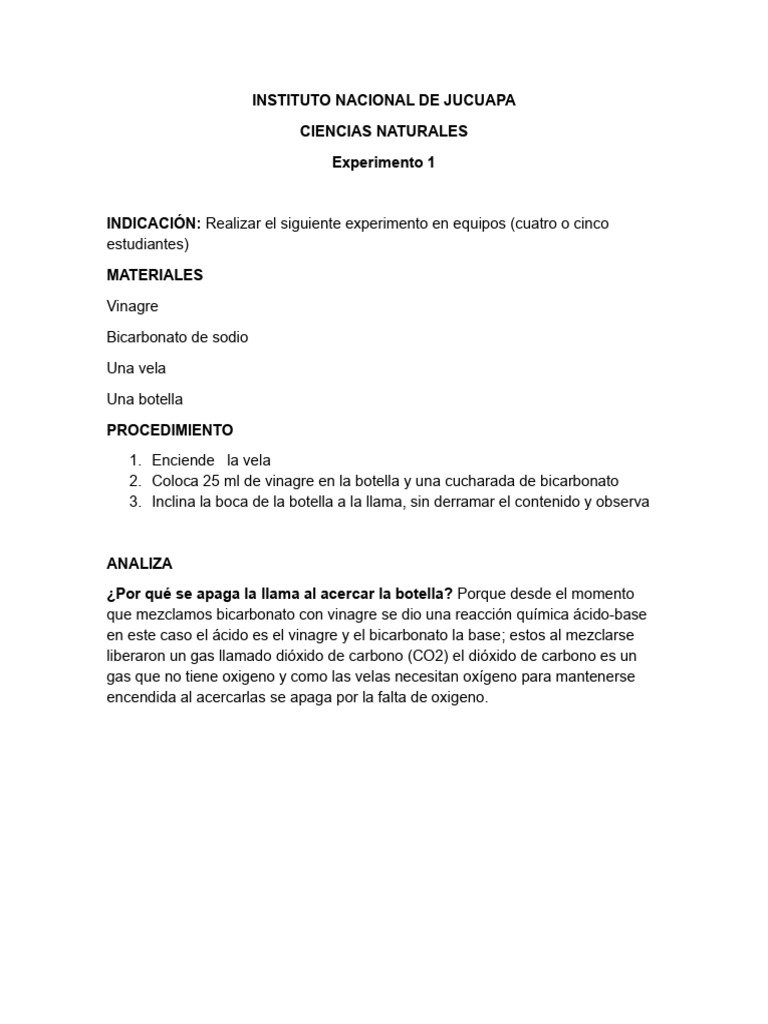 Experimento 1 | PDF