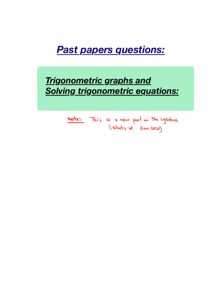 Classified on trigonometric graphs and ASTC rule (2) (1) | PDF ...