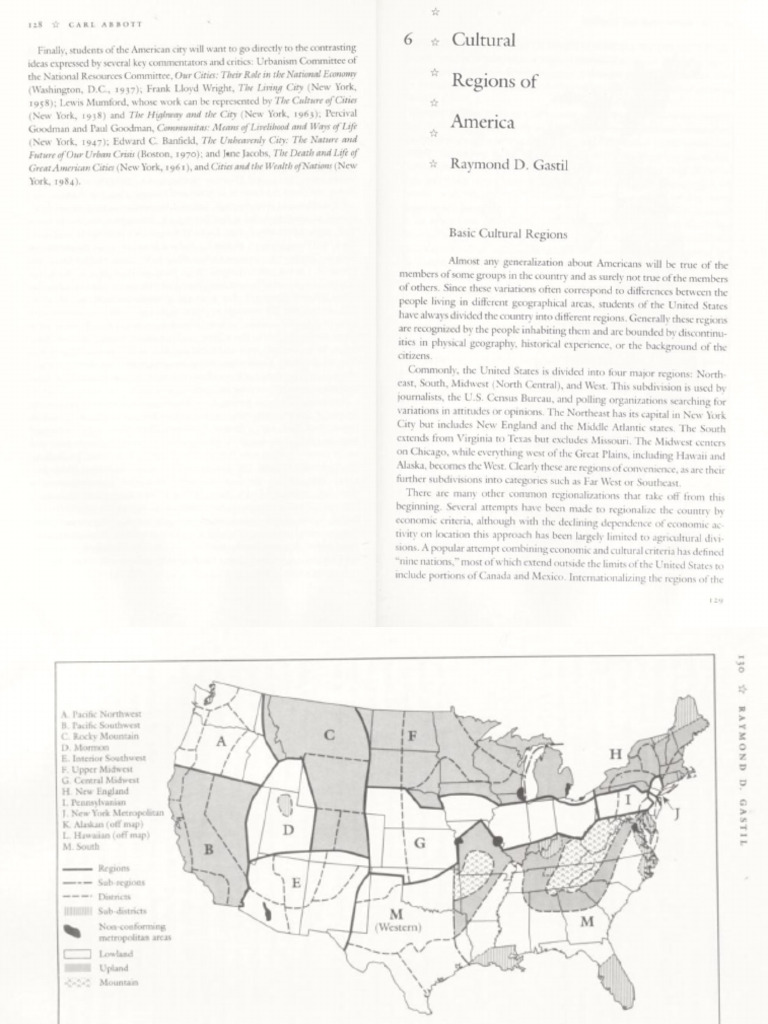 6 Cultural Regions of America | PDF