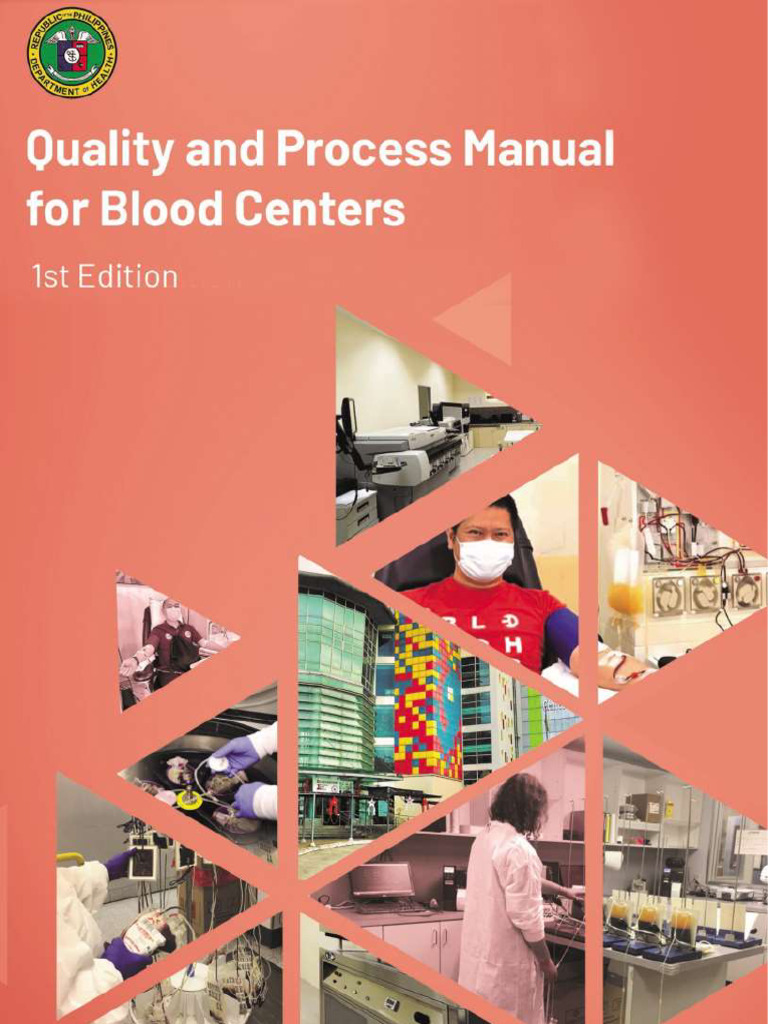Quality and Process Manual For Blood Centers | PDF | Blood Donation ...