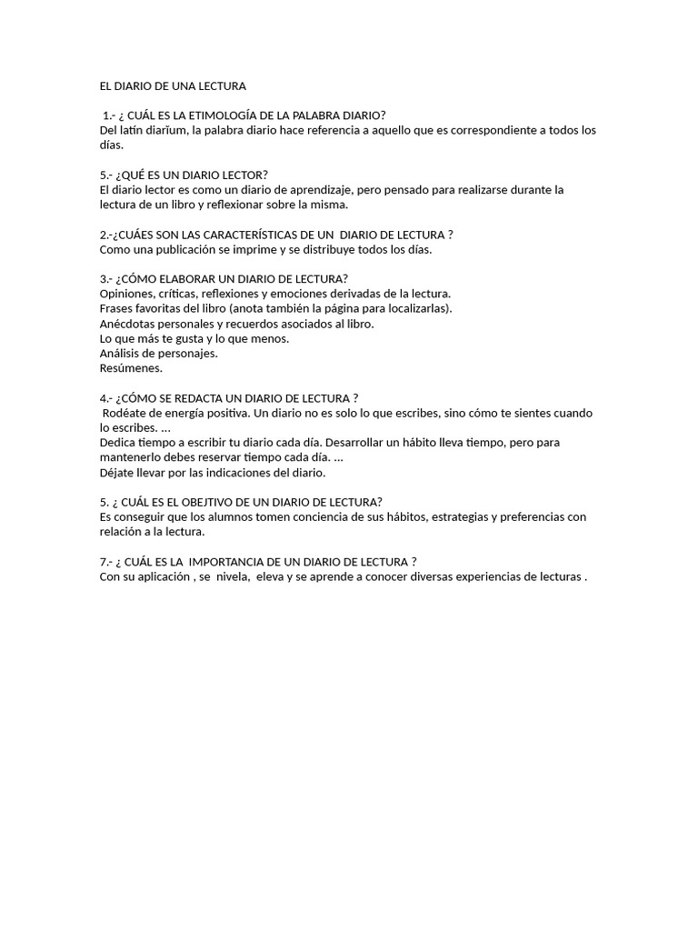 DIARIO de LECTURAS para Dia de Logro Final 2024 | PDF