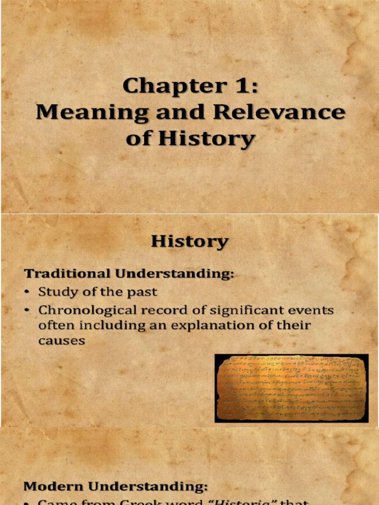 Meaning and Relevance of History | PDF