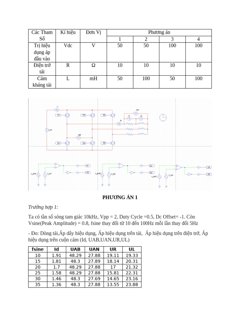 Nghịch Lưu 3 Pha - Report | PDF