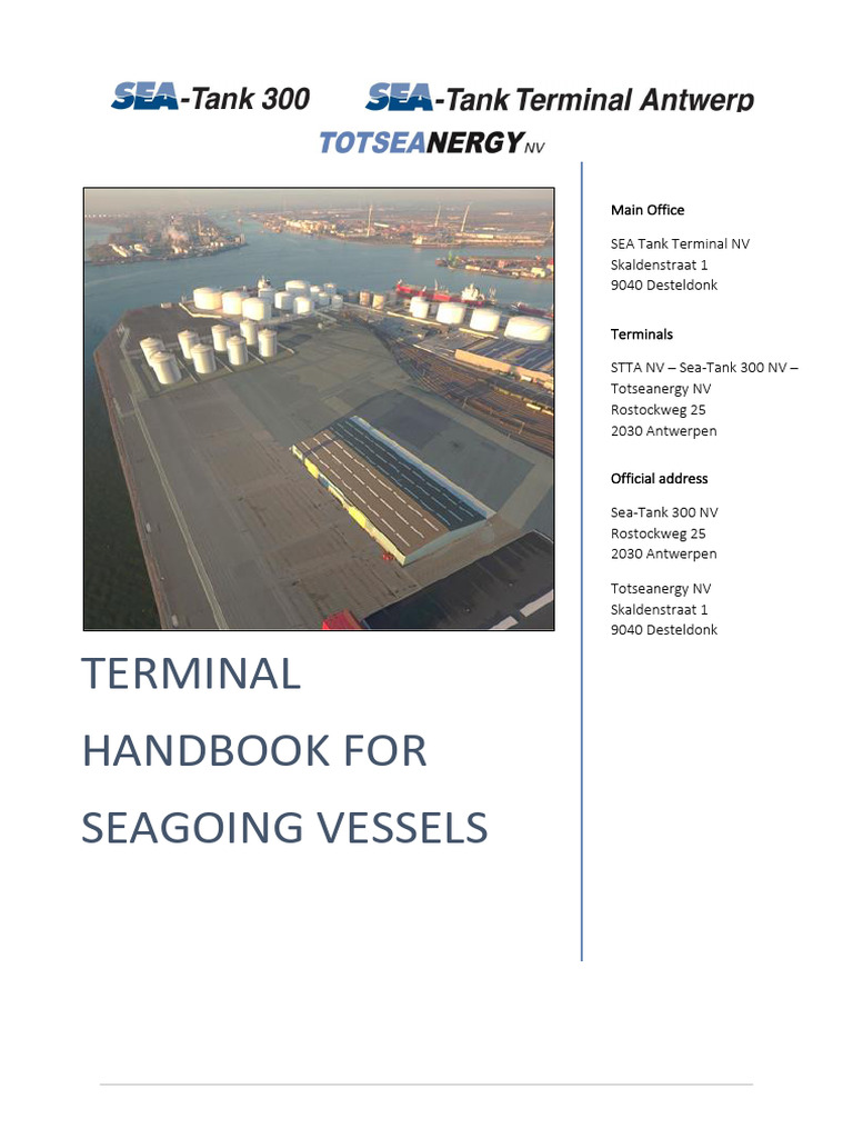 SEA-Tank 300 - Terminal Guidelines Seagoing Vessels V8 | PDF ...