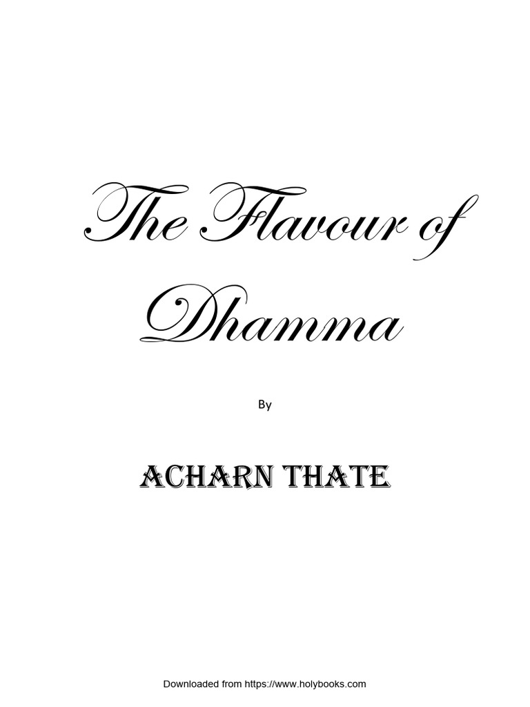 Flavour-of-Dhamma - Luang Po Ajahn Thate | PDF | Sati (Buddhism ...