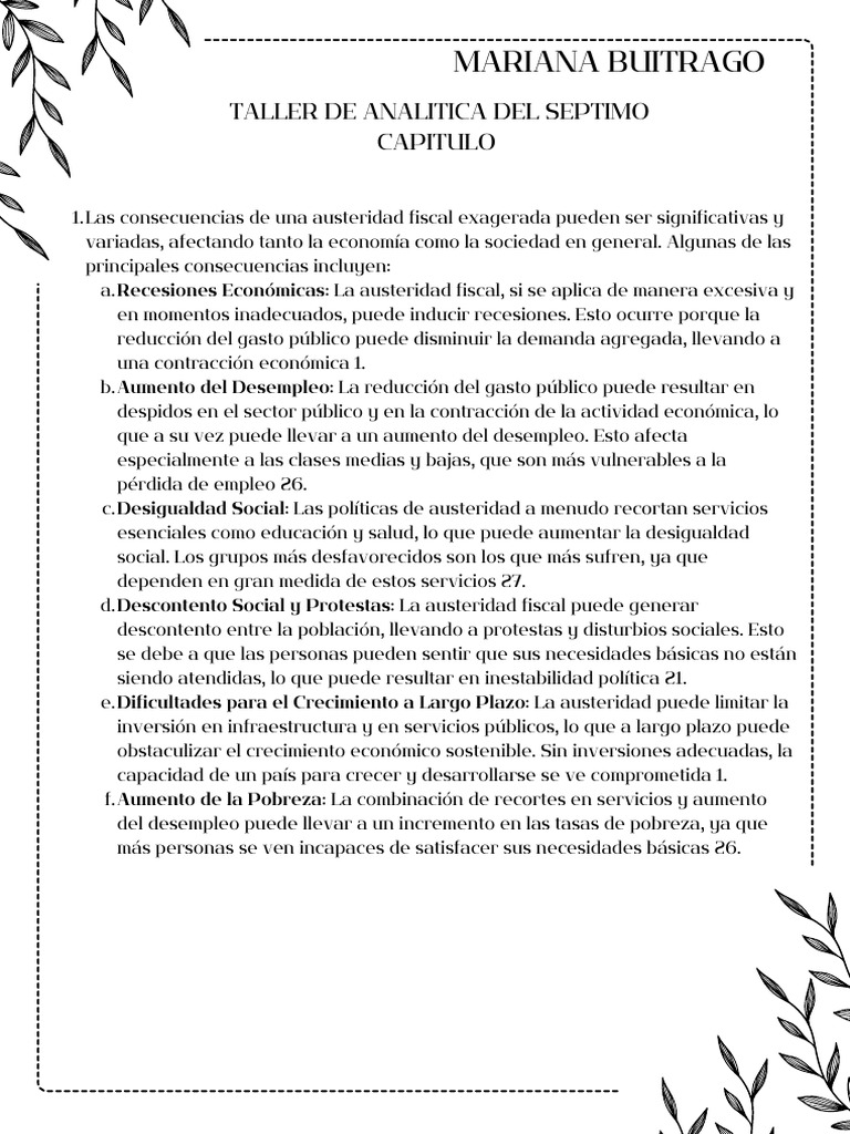 Consecuencias de la Austeridad Fiscal | PDF | Privatización | Monopolio