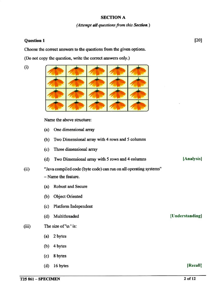 Java Programming Quiz Questions | PDF | Software Development | Computer ...