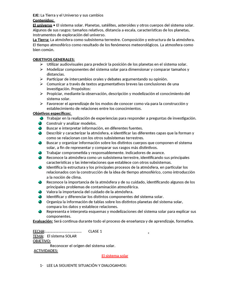 Explorando el Sistema Solar | PDF | Planetas | Sistema solar