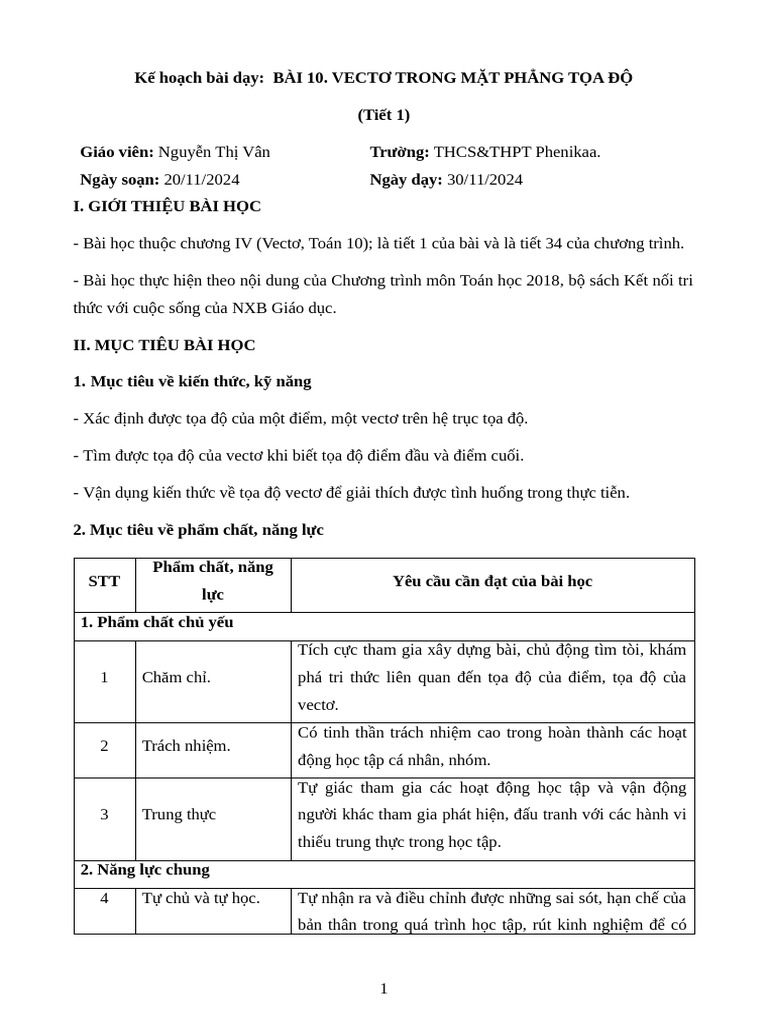 VECTO TRONG MAT PHANG TOA DO- THI GVG | PDF