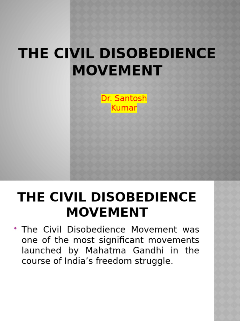 The Civil Disobedience Movement Feb 2024 | PDF | Indian Nationalism ...