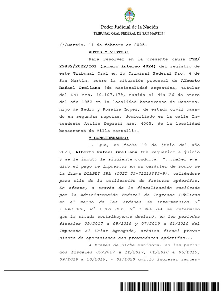 fallo (7) | PDF | Fiscal | Judicaturas