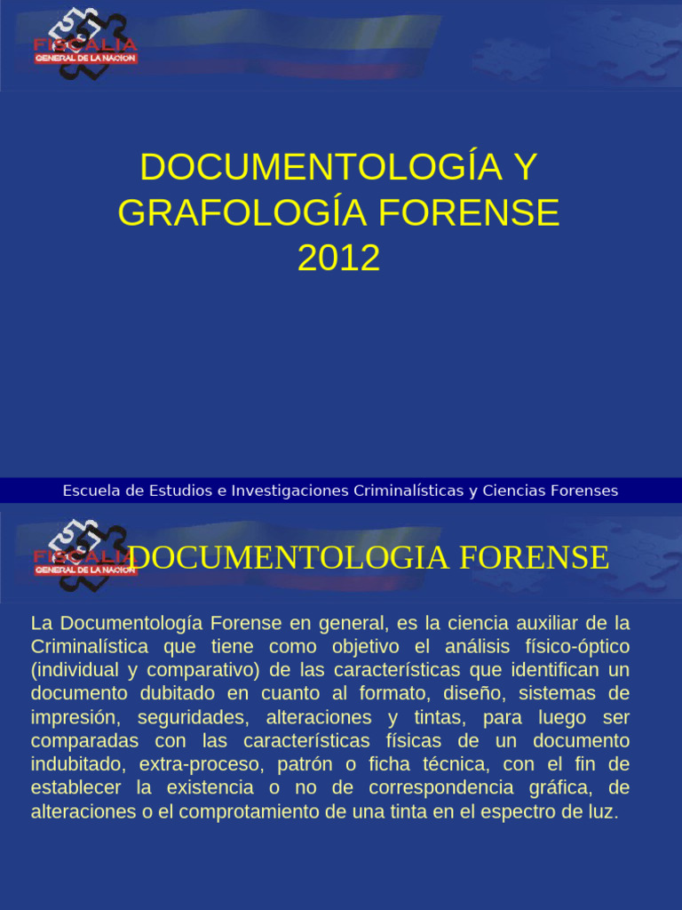 Documentología y Grafología Forense | PDF | Ciencia forense | Documento