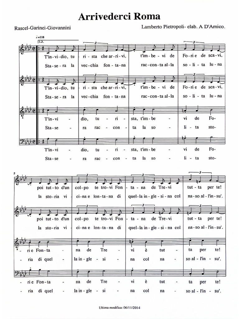 Arrivederci Roma | PDF