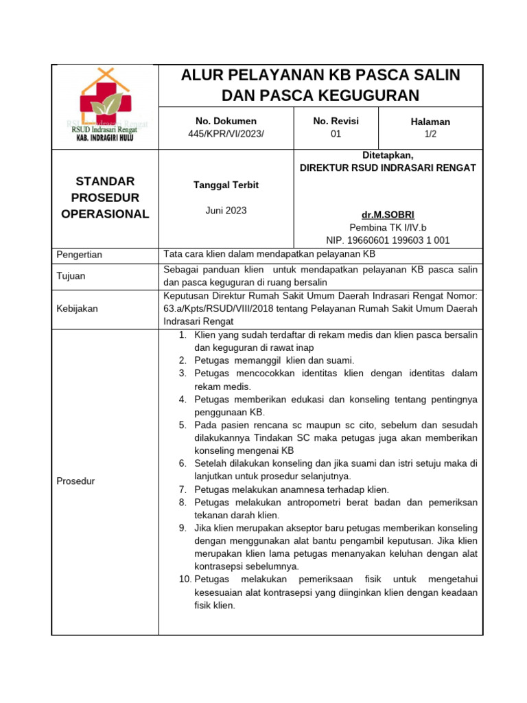 Prosedur KB Pasca Salin & Keguguran | PDF