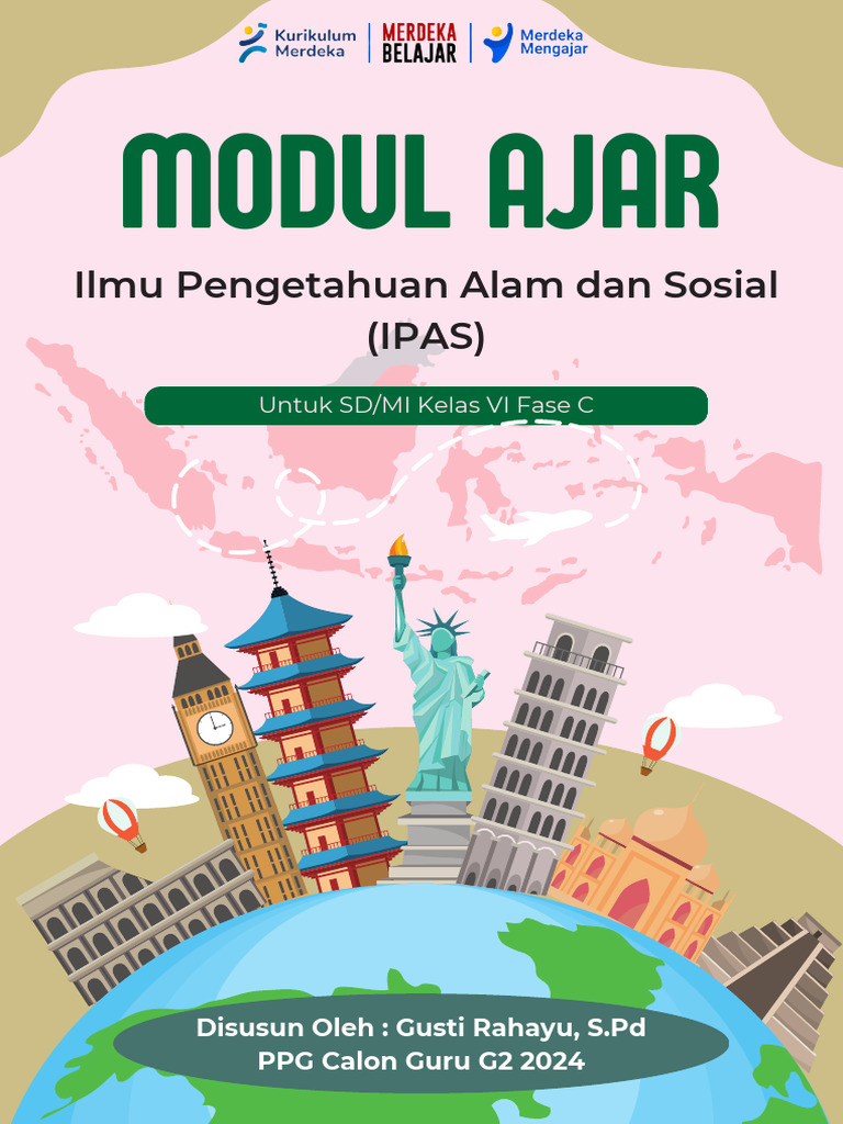 Sampul Modul Ajar Ilmu Pengetahuan Sosial Sampul Buku Abu-Abu Dan Hijau ...