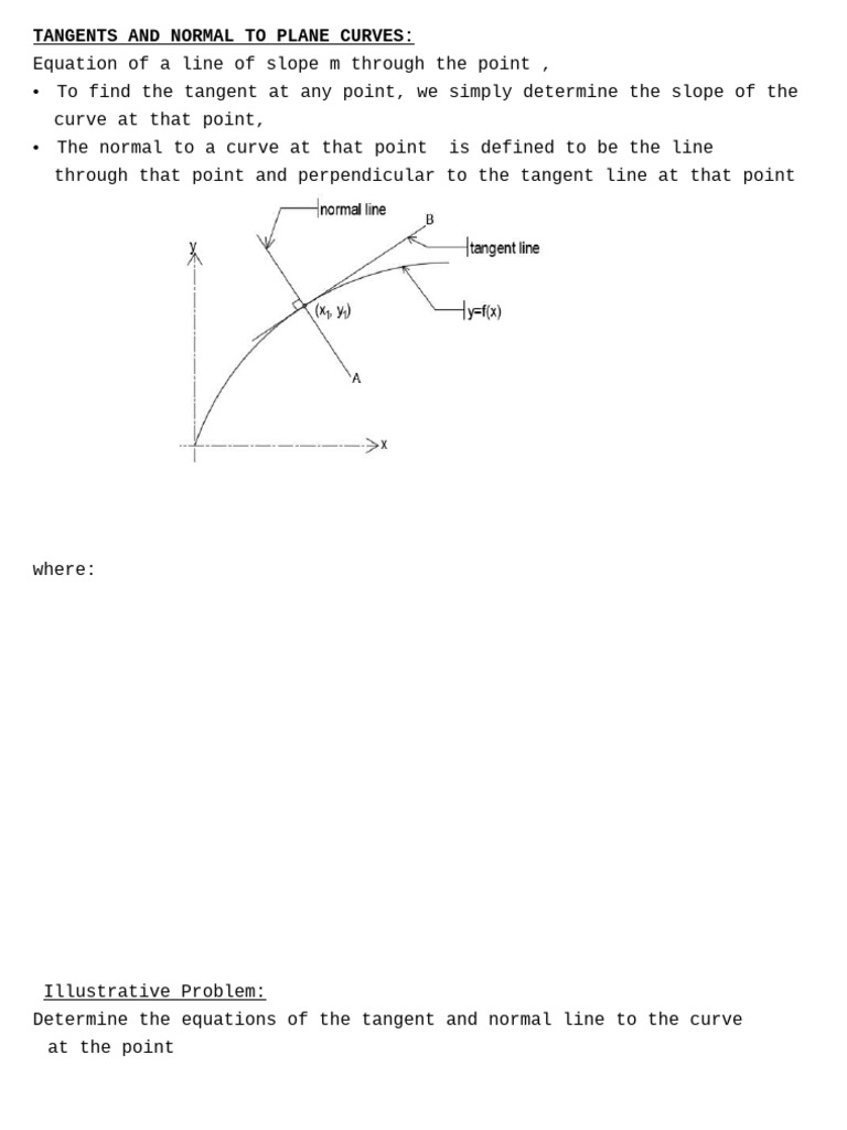 Math 102 - Module 7 - Tangents and Normal To Plane Curves - 101425 ...