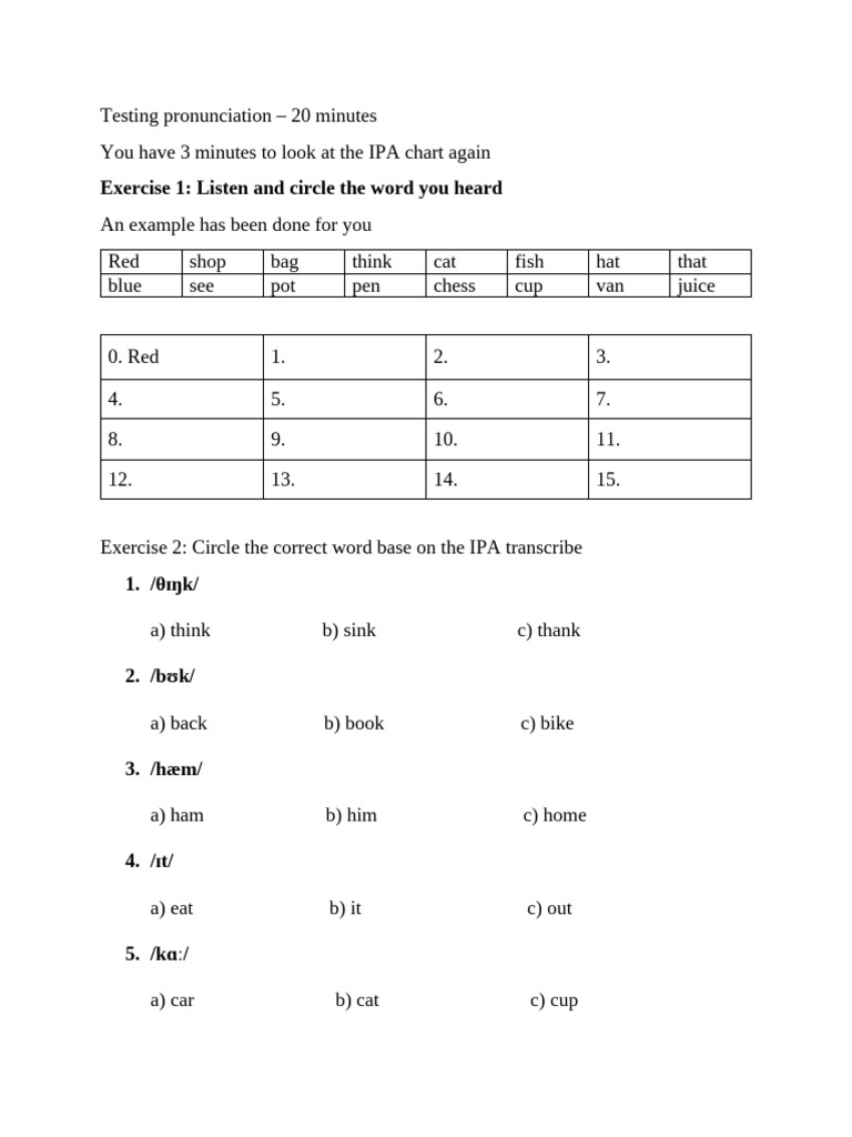 Testing Pronunciation | PDF