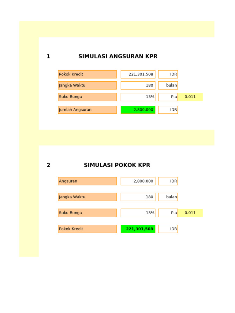 SIMULASI KPR | PDF