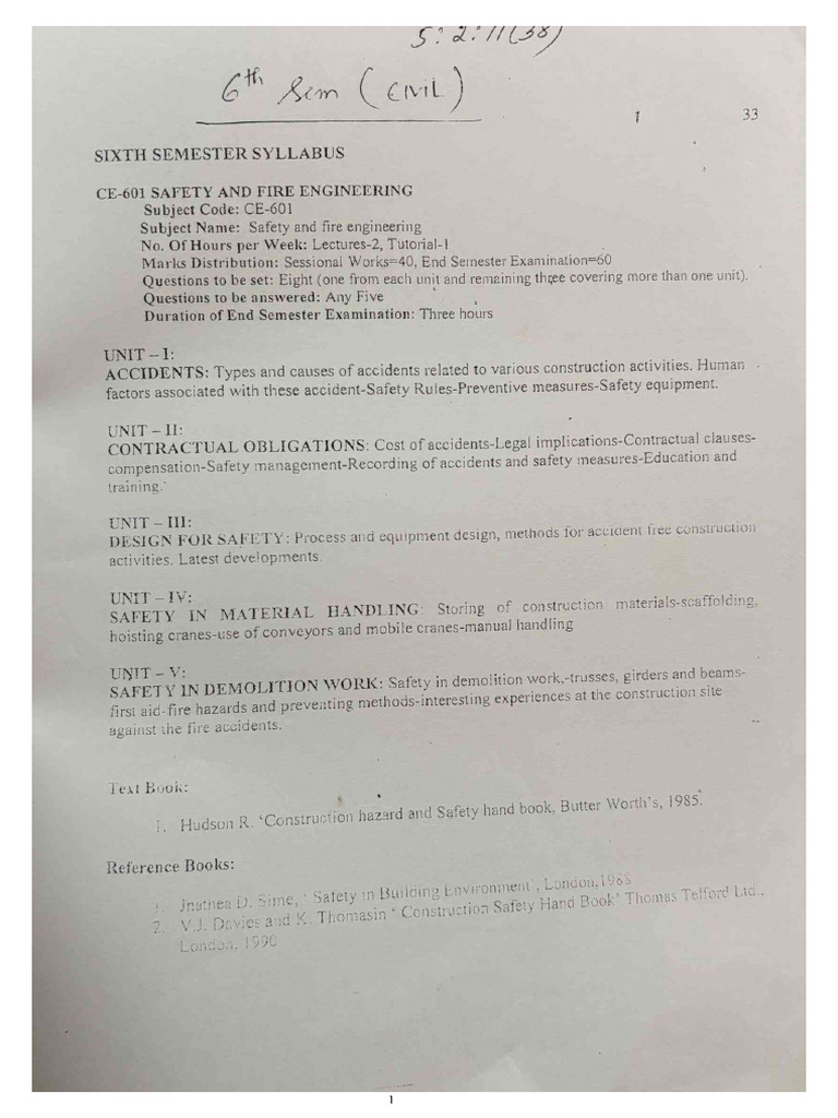 6th sem syllabus | PDF