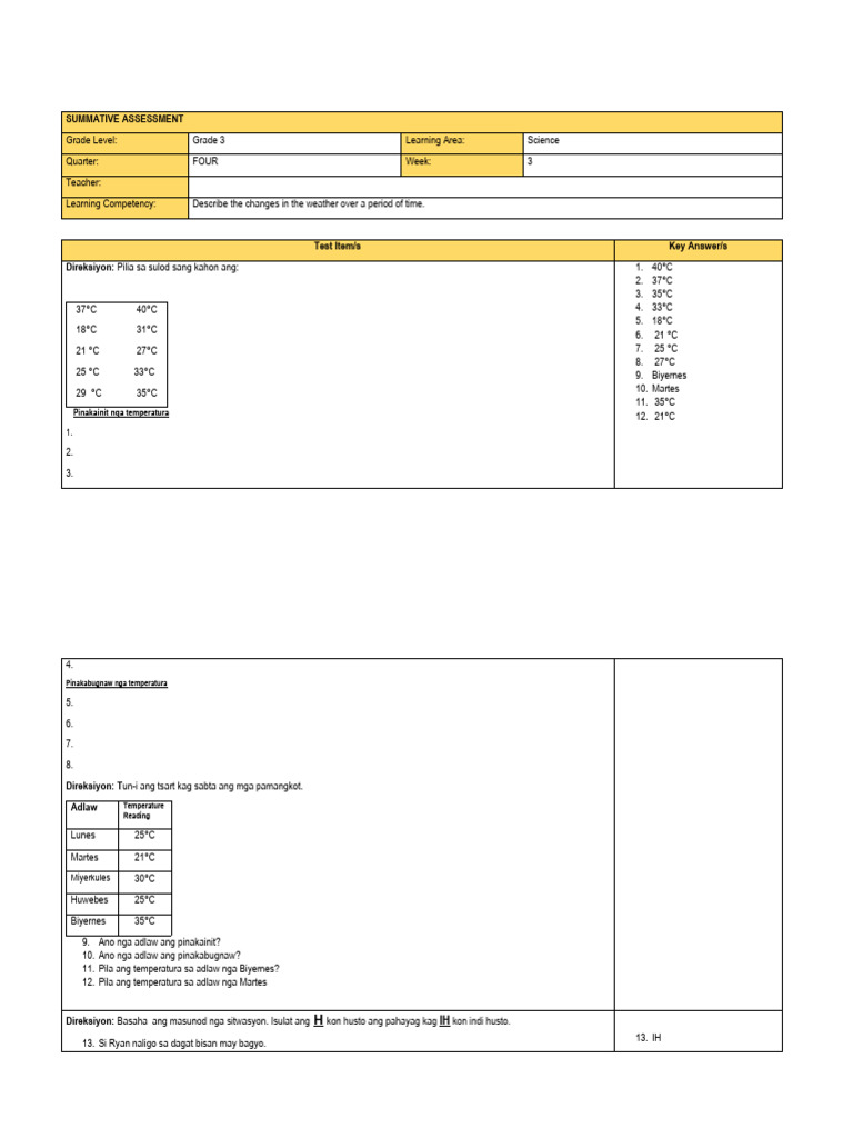 Summative QT4 W3 | PDF