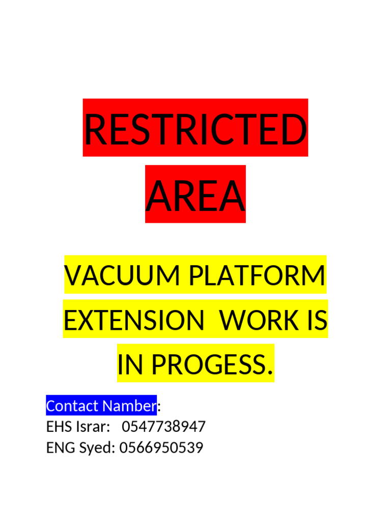 Restricted Area | PDF