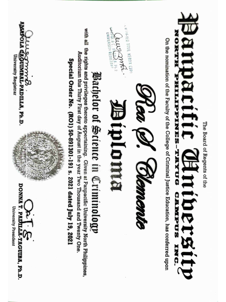 Authenticated Diploma | PDF