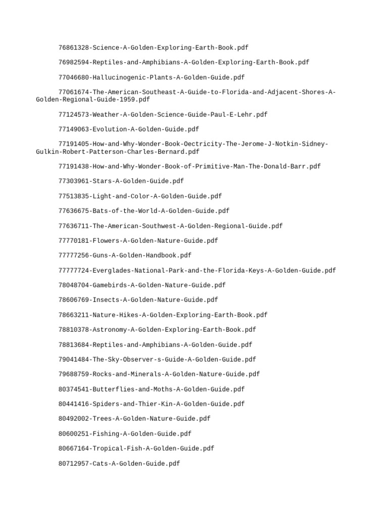 Golden Guides Info | PDF