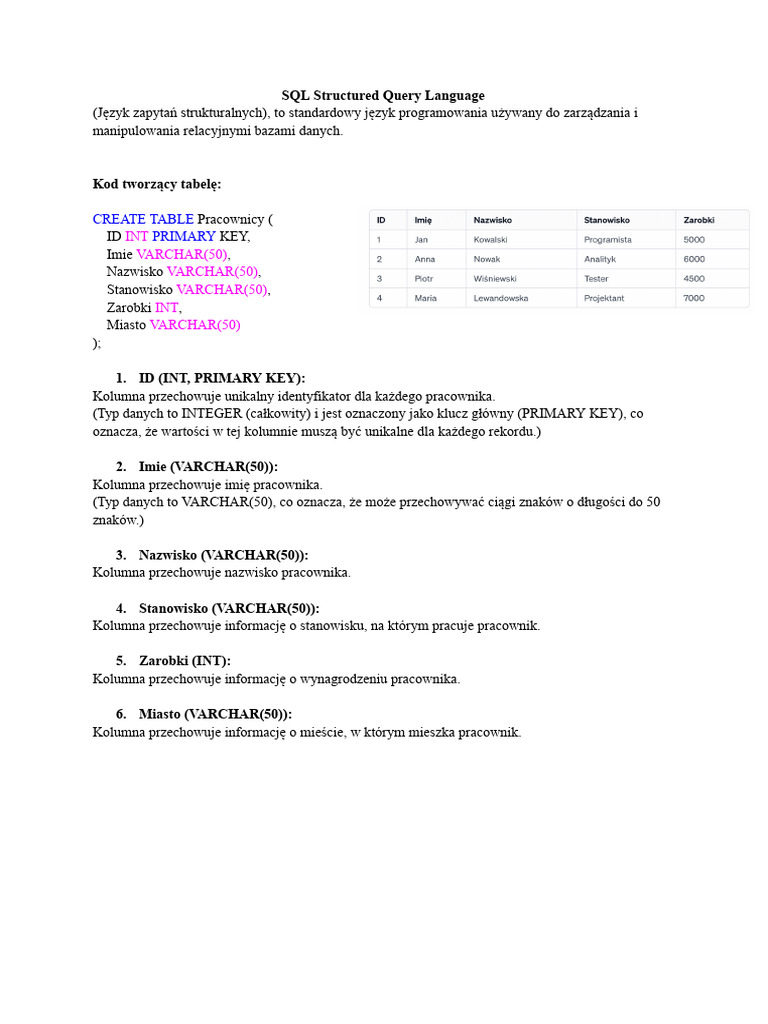 SQL Structured Query Language | PDF SQL Structured Query Language | PDF