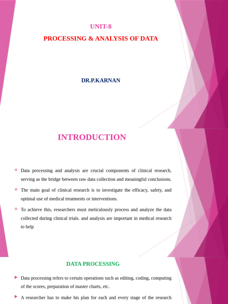 Data Processing in Clinical Research | PDF | Skewness | Regression Analysis