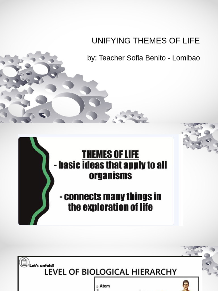 Els Unifying Themes of Life.1.2pptx | PDF