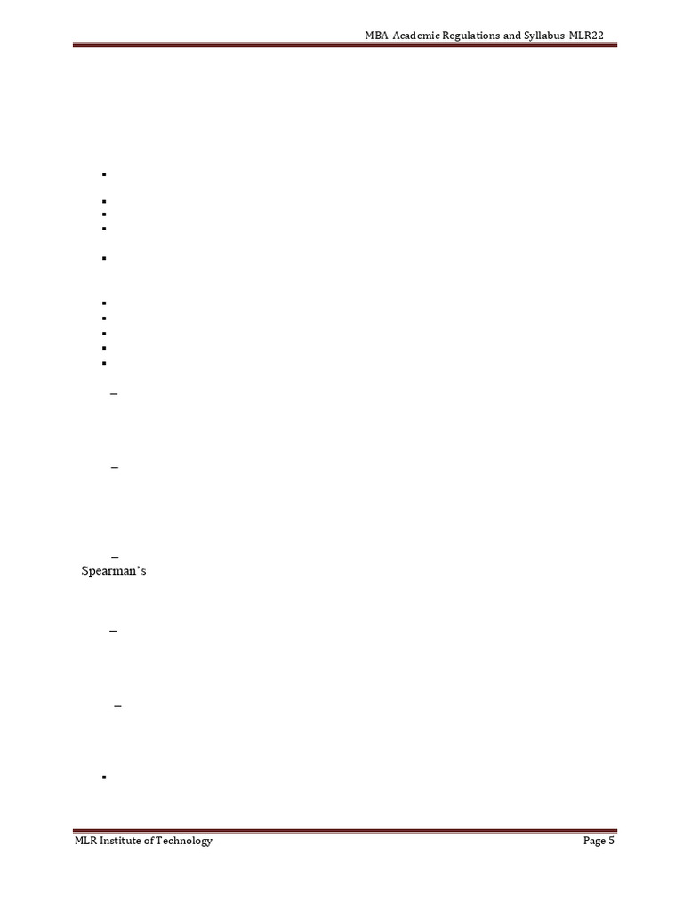 MBA Business Analytics Syllabus 2023 | PDF | Statistics | Analytics