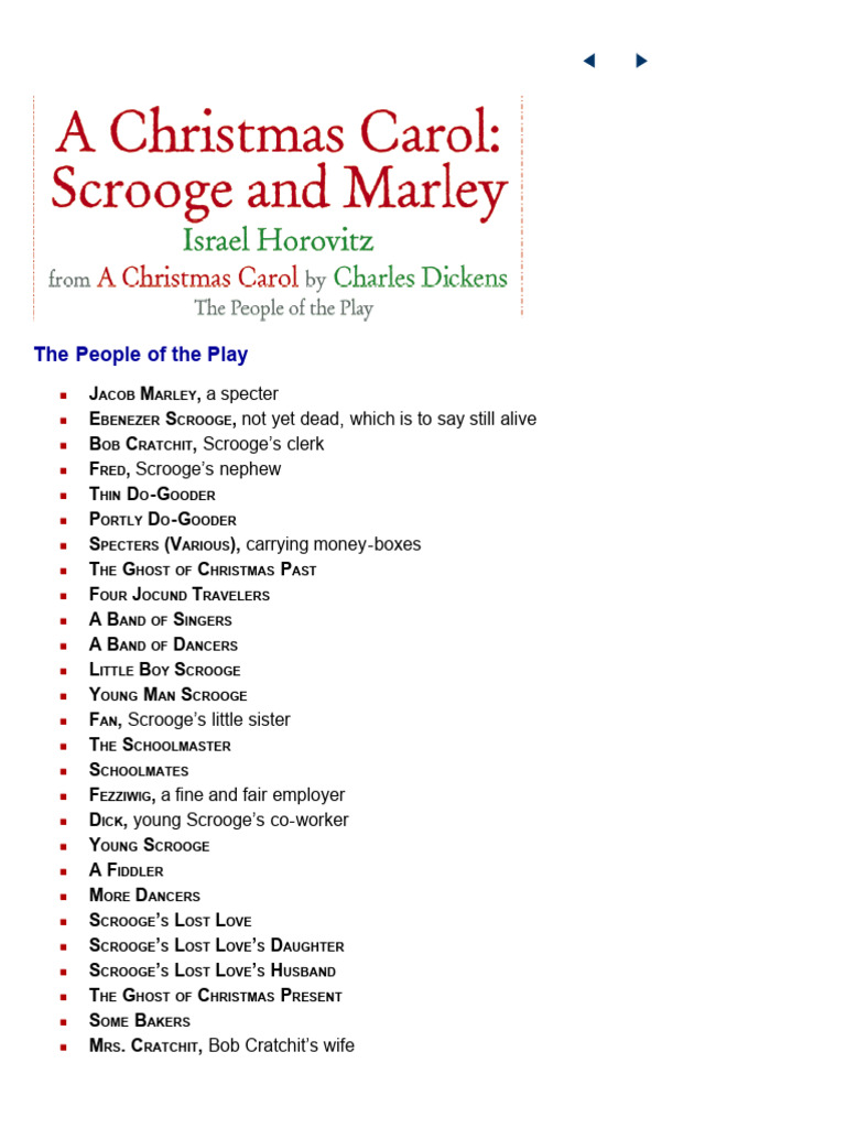 A Christmas Carol Act I | PDF | Ebenezer Scrooge | A Christmas Carol