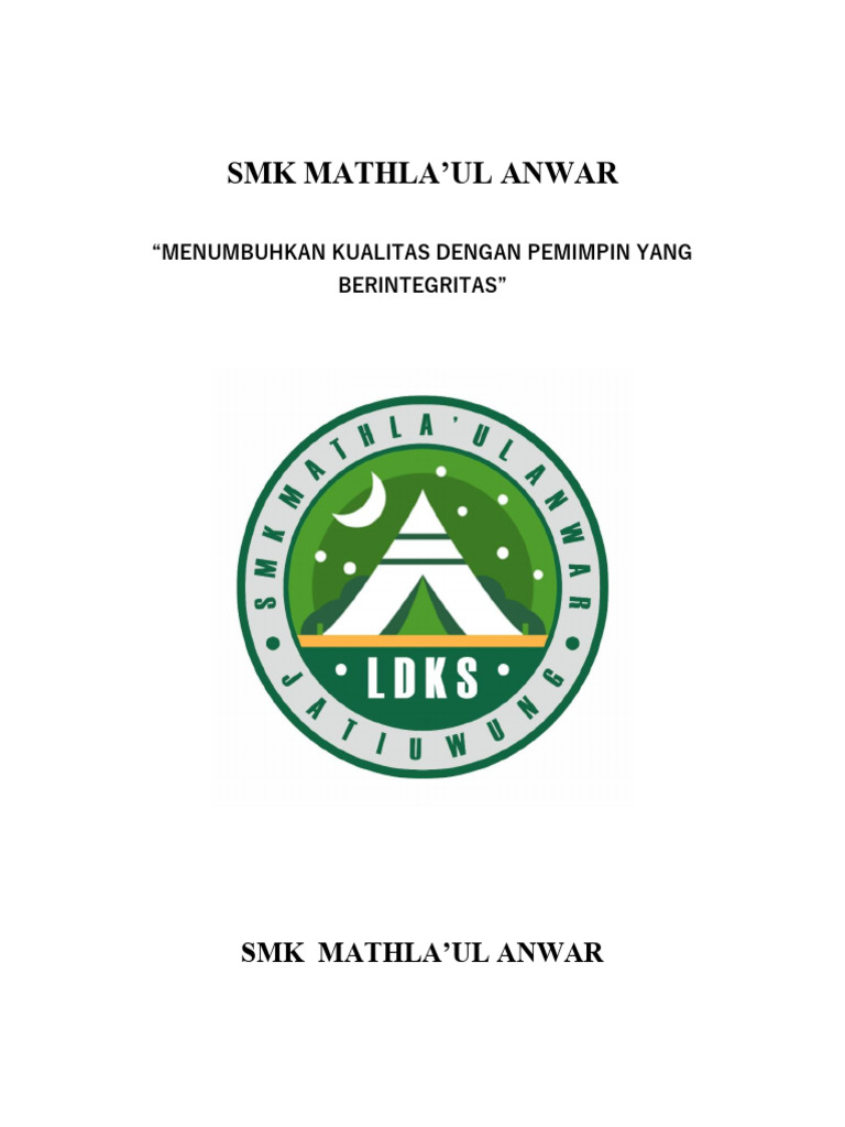 LDKS SMK Mathla'ul Anwar 2024-2025 | PDF