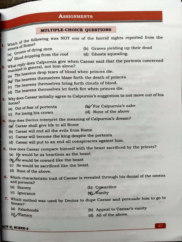 Julius Caesar Act 2 Scene 2 | PDF | Julius Caesar | Divination