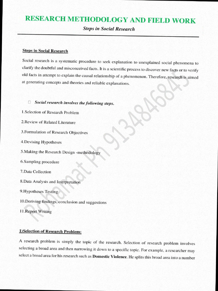 Steps in Social Research | PDF