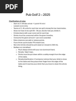 Pub Golf Rules and Scorecard Guide | PDF