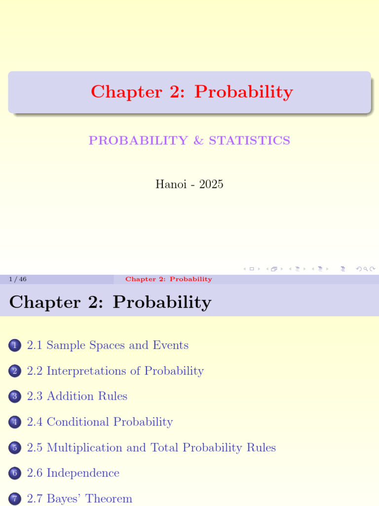 Chapter 2 Probability Edit | PDF | Probability Theory | Probability Distribution