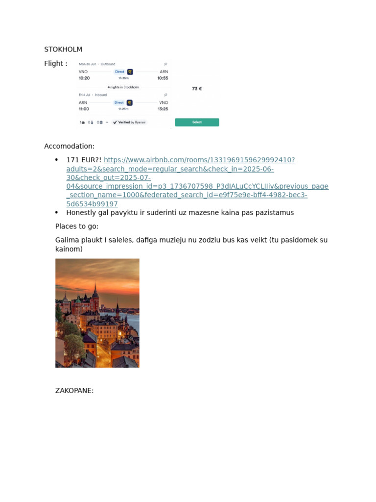 European Travel Costs And Accommodations Pdf