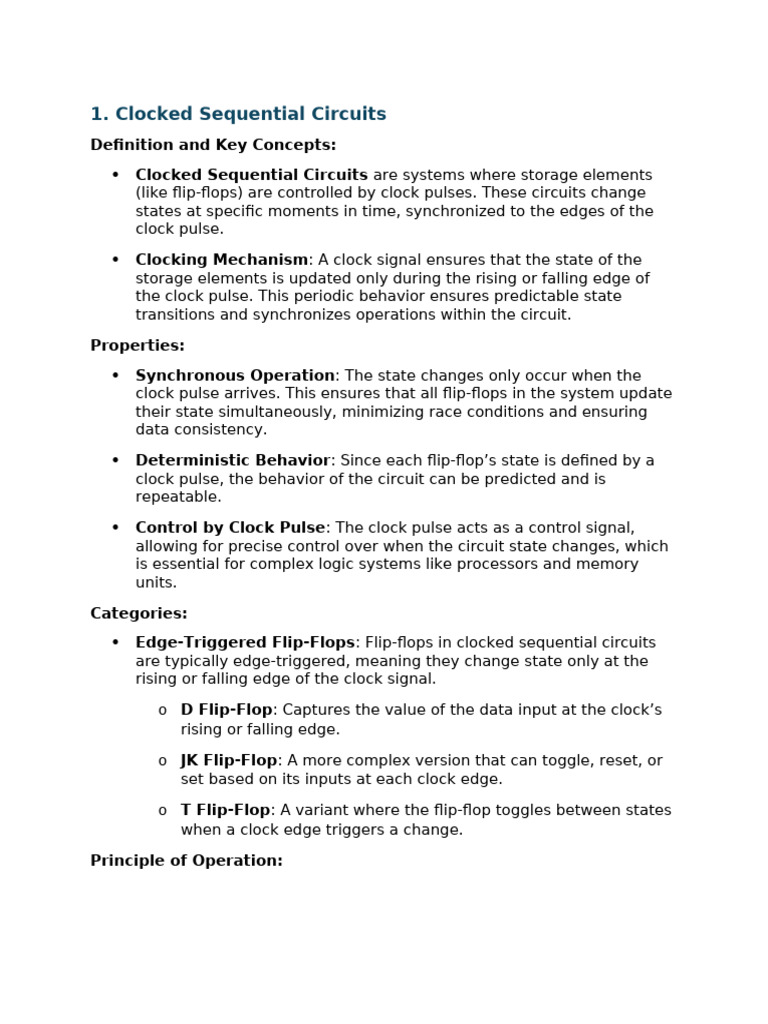 Synchronous Sequential Circuits_Variants | PDF | Electronic Engineering | Electronic Design