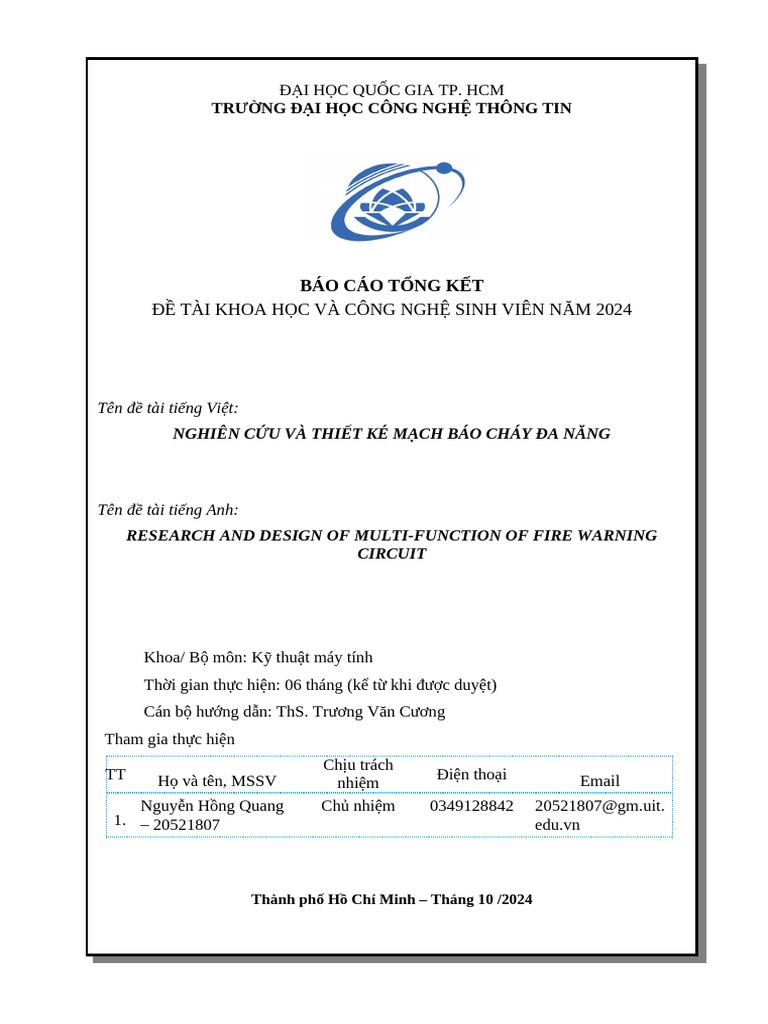 F6-Bao Cao Tong Ket NCKH SV (1) | PDF