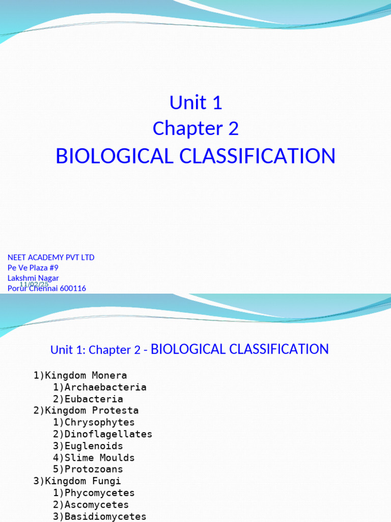 2. BIOLOGICAL CLASSIFICATION | PDF | Fungus | Protozoa