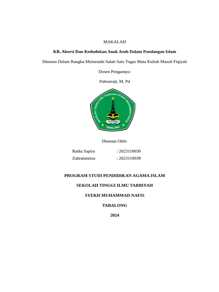 REVISI KB, Aborsi, Dan Kedudukan Anak Asuh | PDF