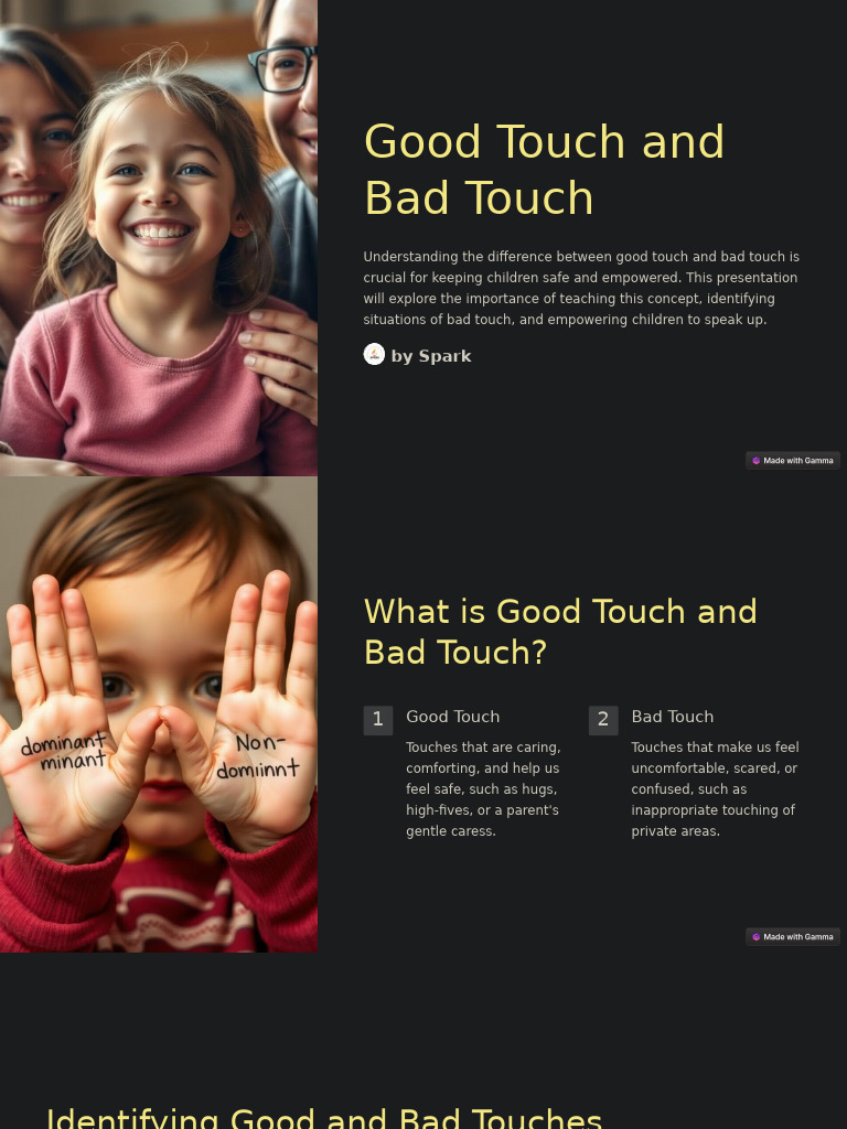 Good Touch and Bad Touch | PDF | Psychology | Youth