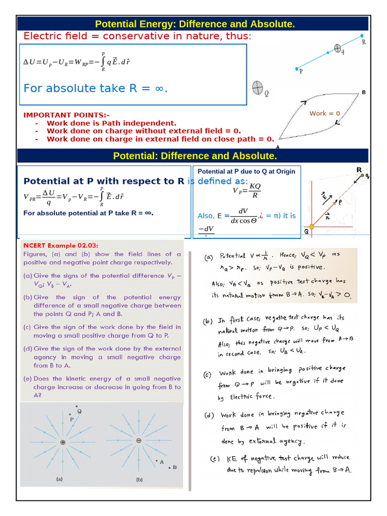 Electric Potential | PDF | Capacitor | Capacitance