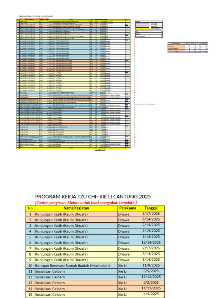Xie Li Cantung DP PPT Template Program Kerja Xie Li 2025 | PDF